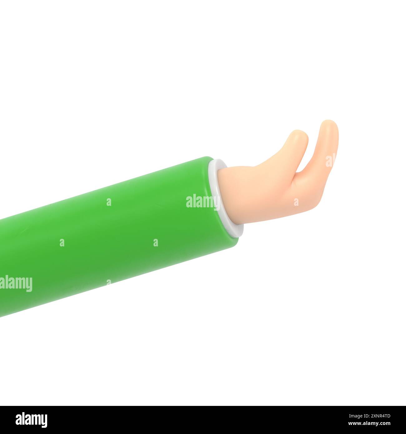 Cartoon Gesture Icon Mockup.Hand open and ready to help or receive ...