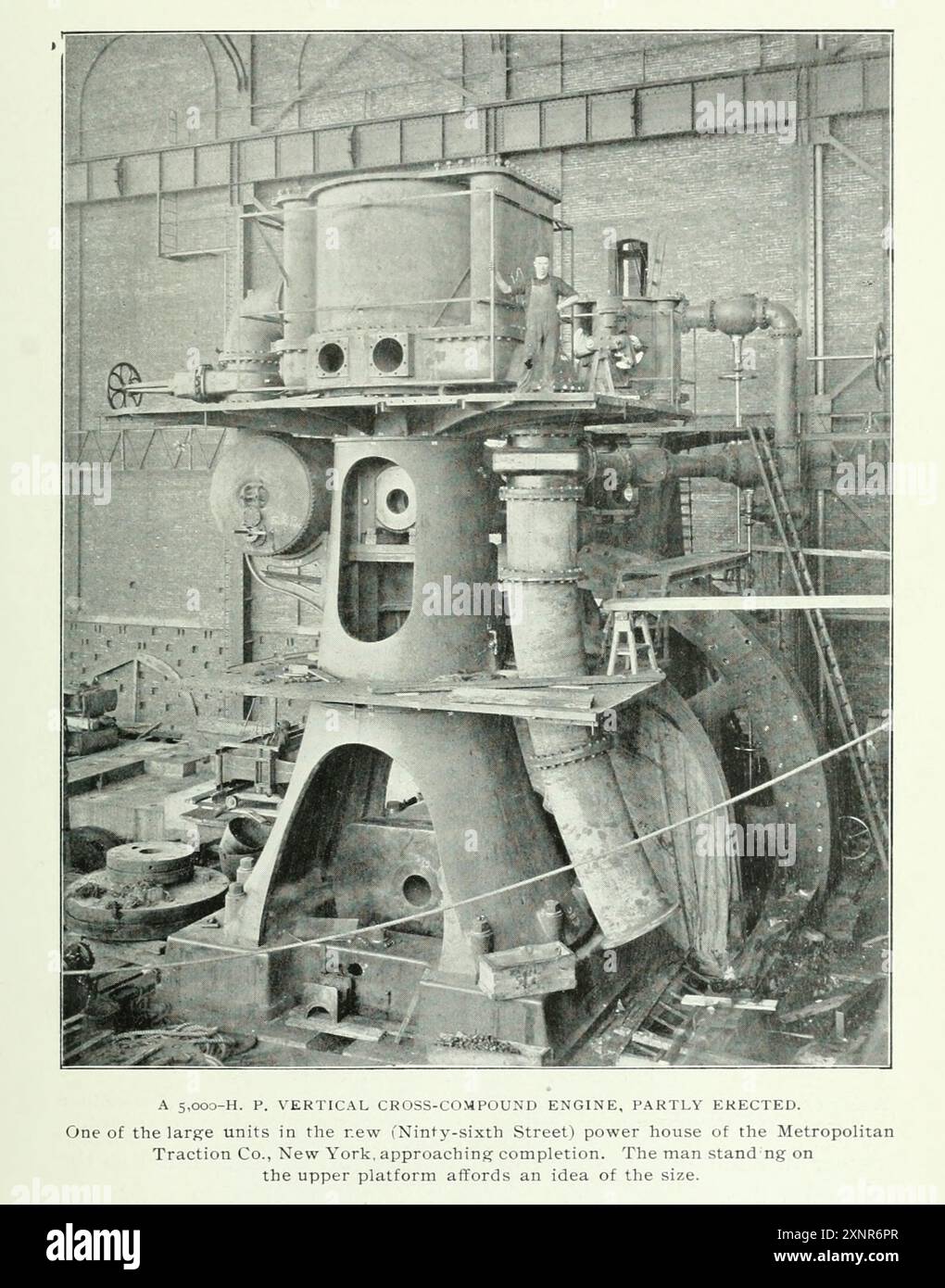 5,000-H. P. VERTICAL CROSS-COMPOUND ENGINE, PARTLY ERECTED. One of the ...