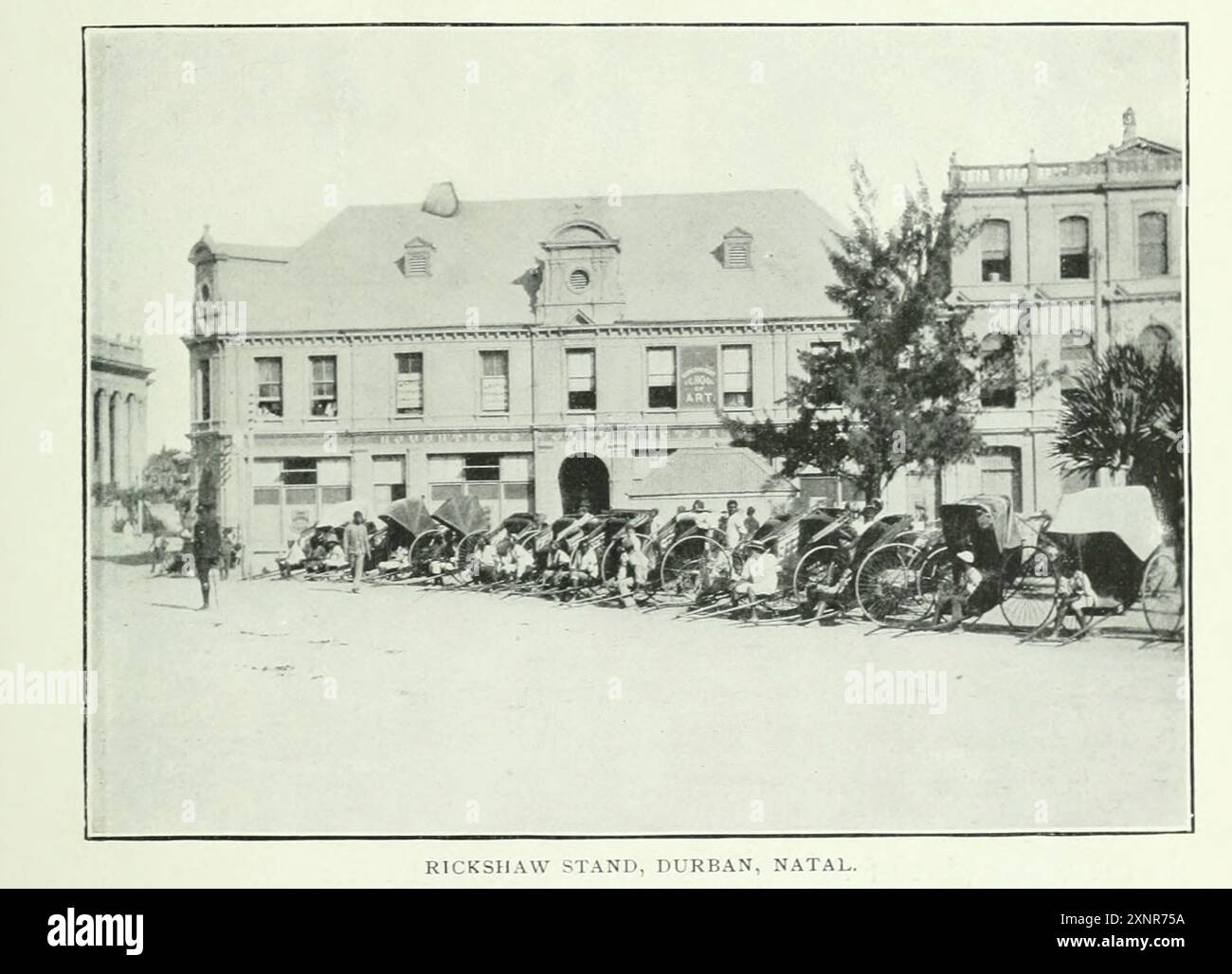 RICKSHAW STAND, DURBAN. NATAL. from the Article THE ECONOMIC CONQUEST ...