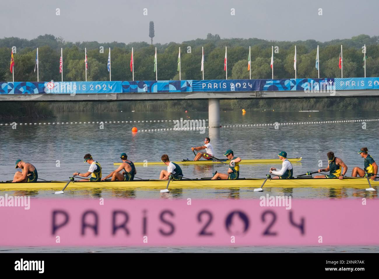 The Australia eight team trains ahead of rowing competitions at the ...
