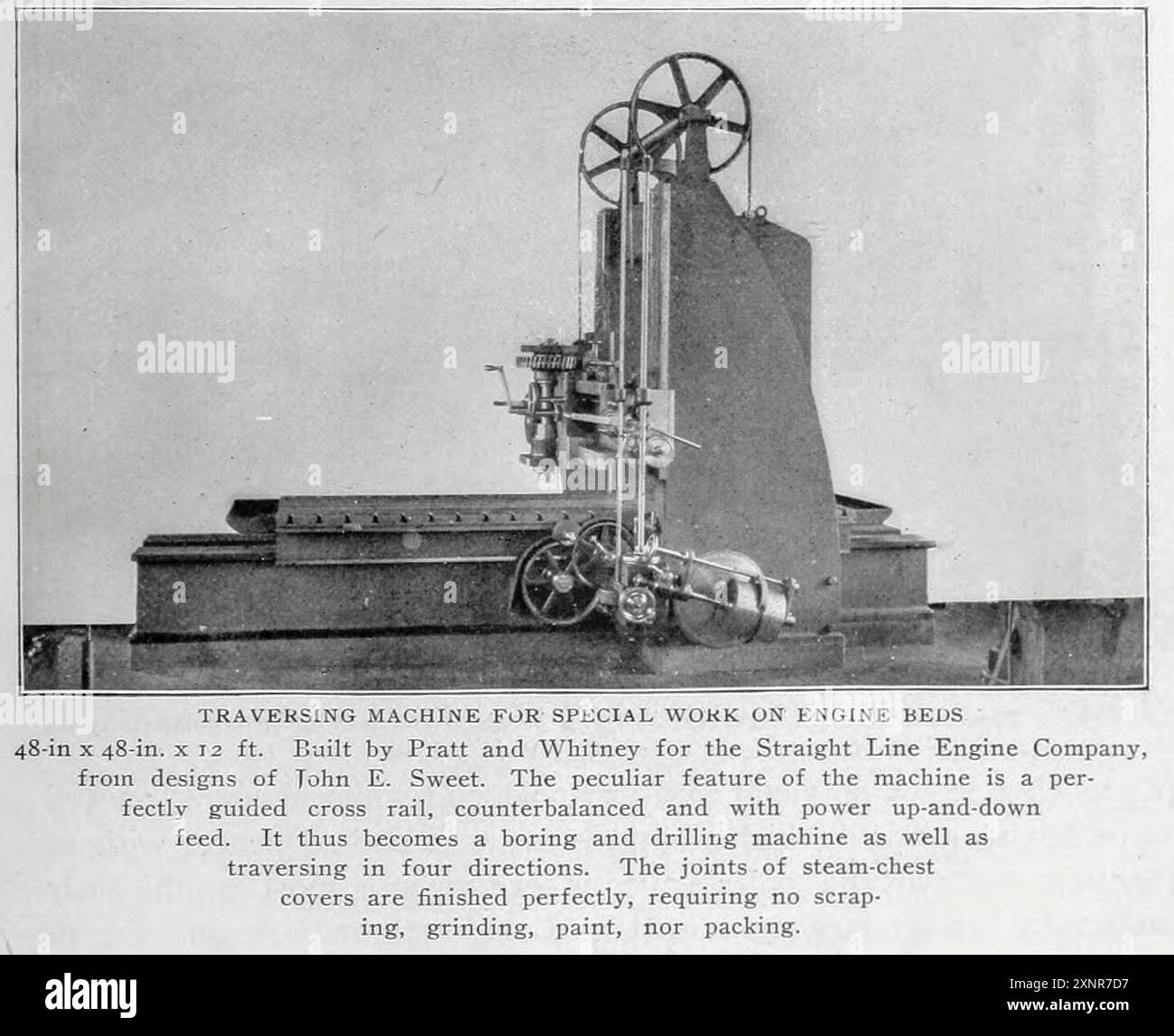 TRAVERSING MACHINE FOR SPECIAL WORK ON ENGINE BEDS Built by Pratt and ...