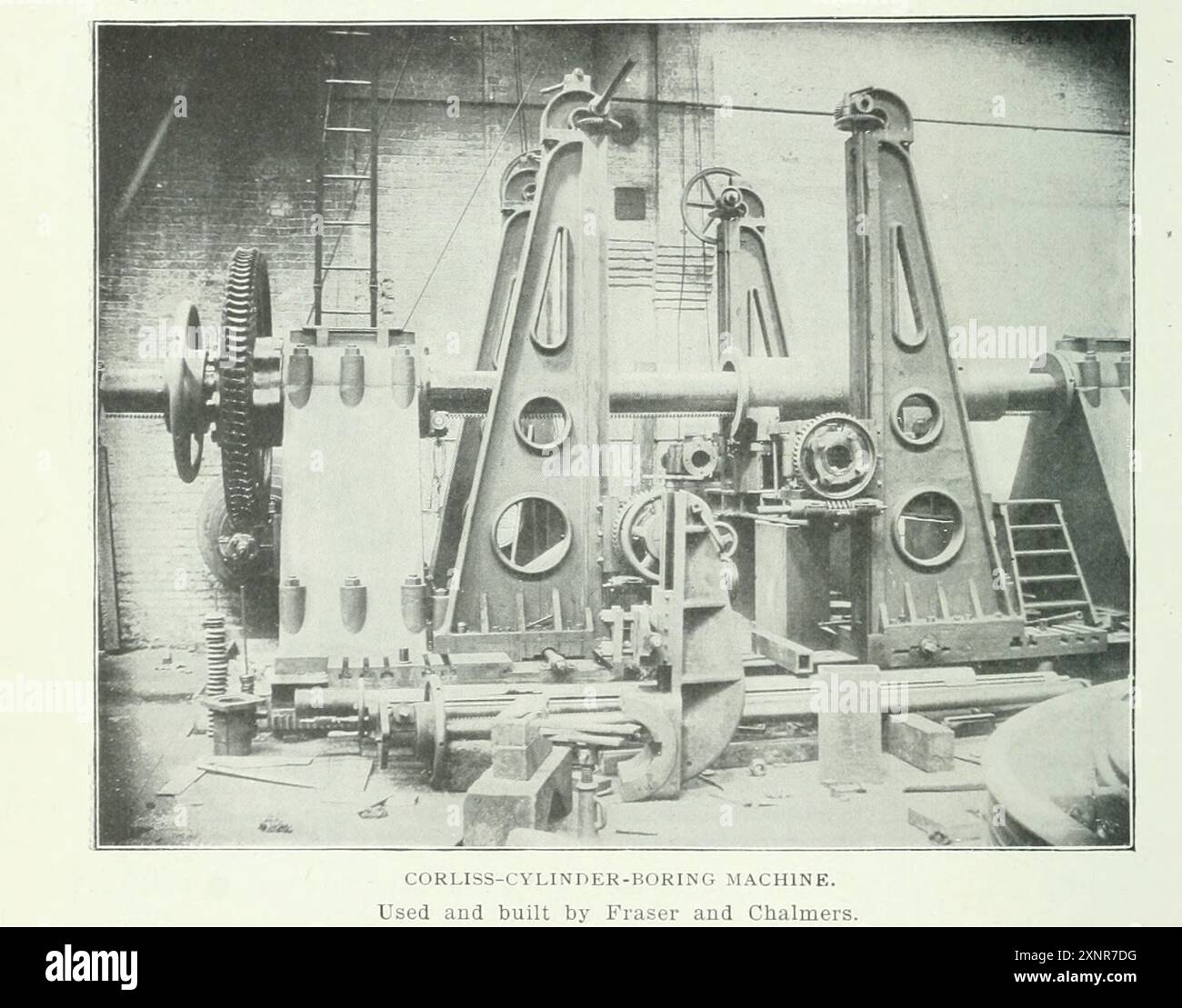 CORLISS-CYLINDER-BORING MACHINE. Used and built by Fraser and Chalmers ...