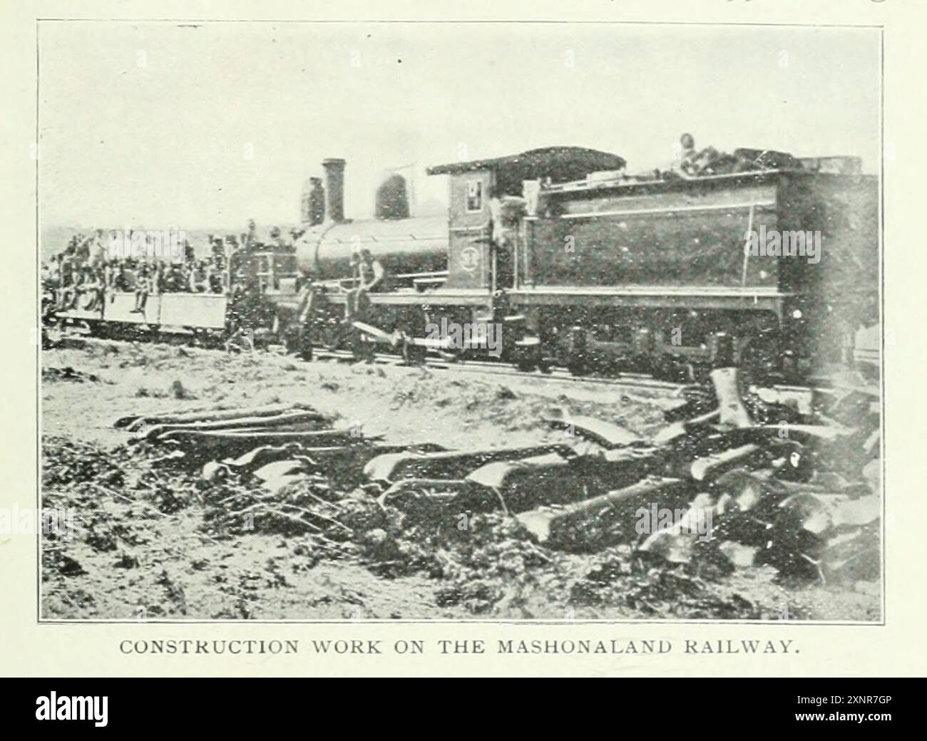CONSTRUCTION WORK OH THE MASHONALAND RAILWAY. from the Article GOLD ...