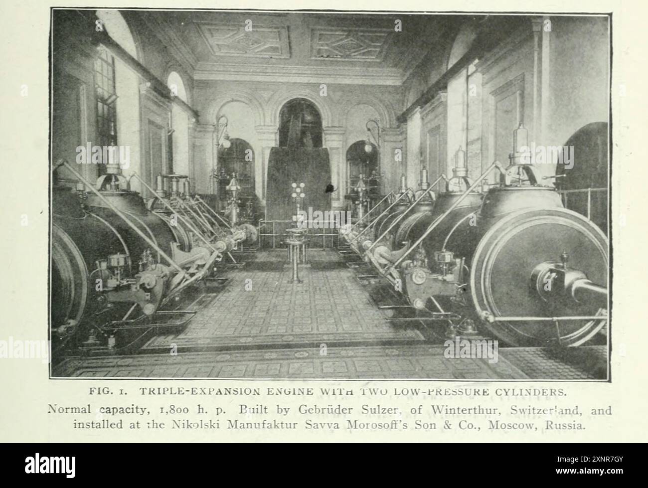 TRIPLE-EXPANSION ENGINE WITH TWO LOW-PRESSURE CYLINDERS. from the ...