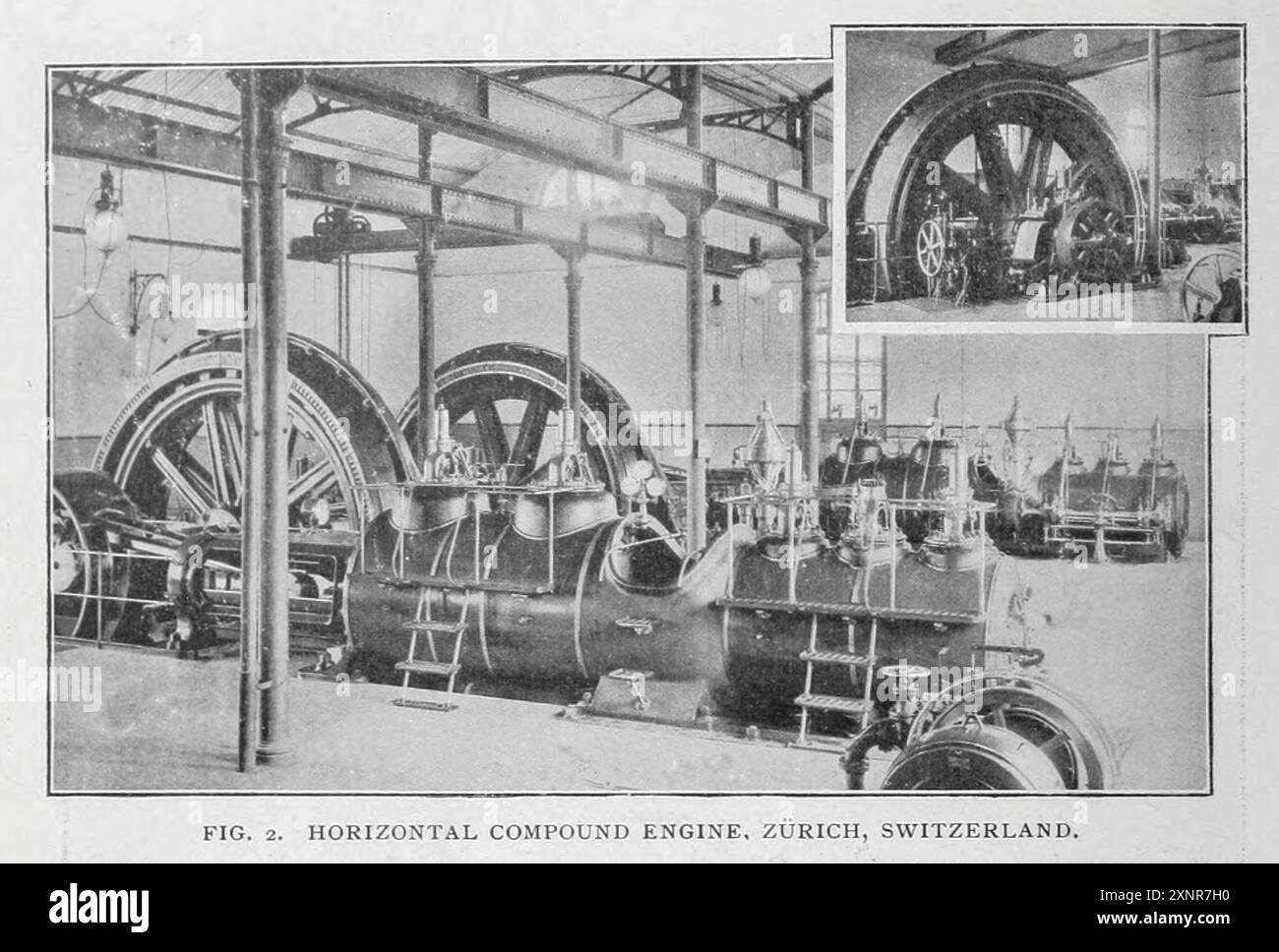 HORIZONTAL COMPOUND ENGINE, ZURICH, SWITZERLAND. from the Article STEAM ...