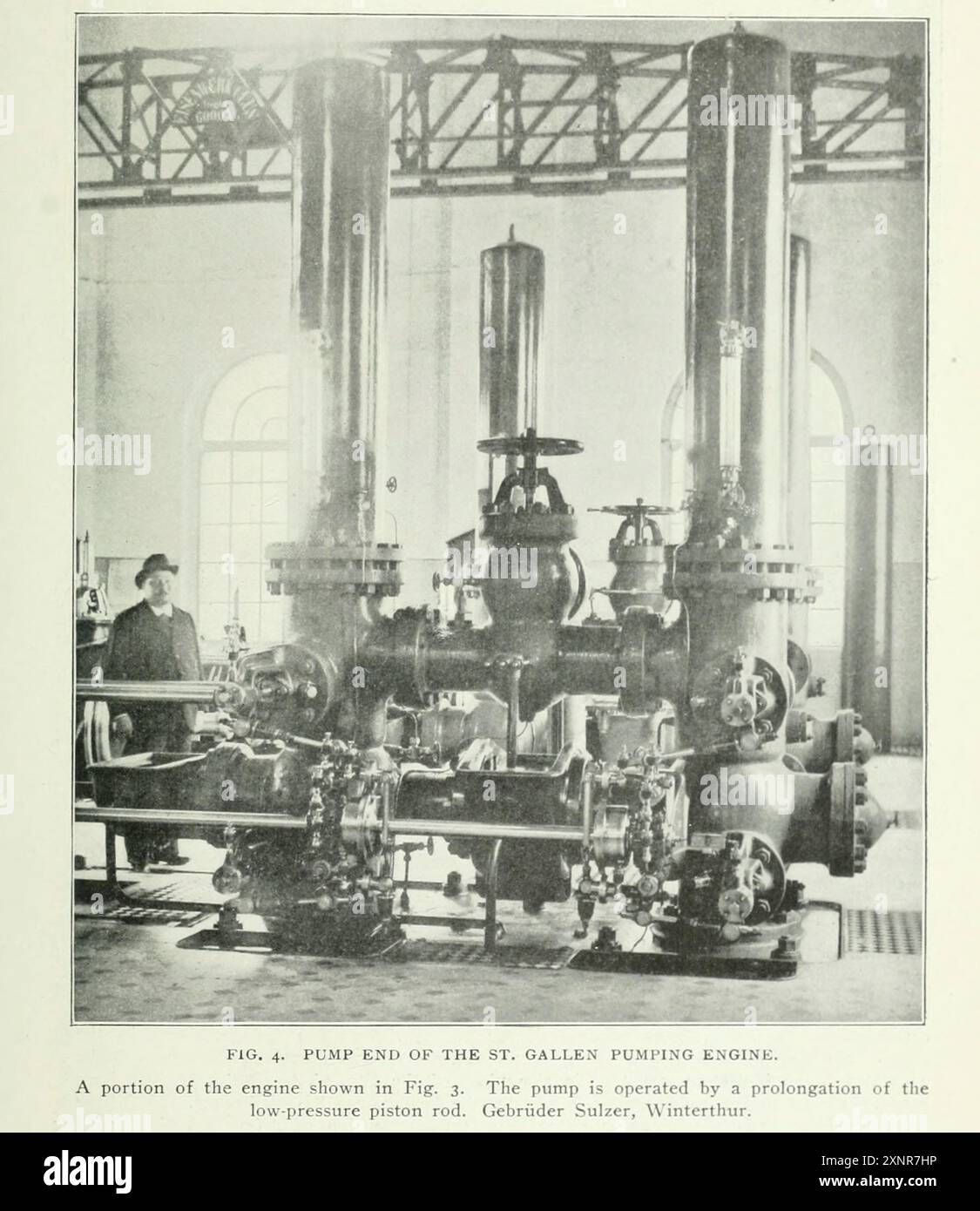 PUMP END OF THE ST. GALLEN PUMPING ENGINE. A portion of the engine ...