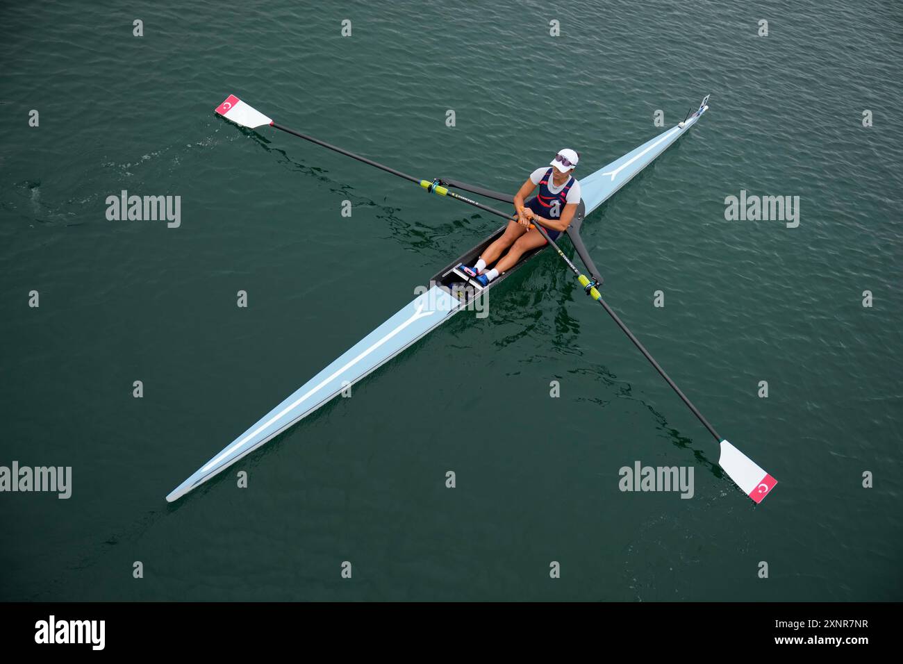 Elis Ozbay, of Turkey, trains ahead of competition in the women's ...
