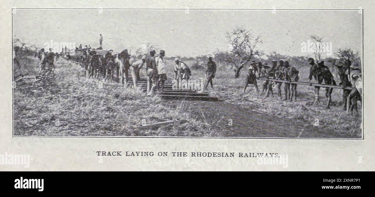 TRACK LAYING ON THE RHODESIAN RAILWAYS. from the Article THE CAPE-TO ...