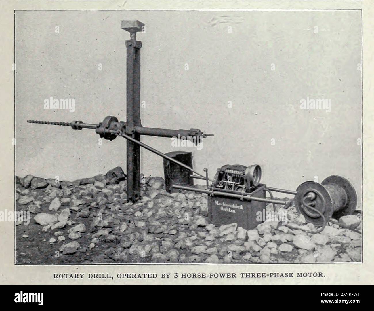 ROTARY DRILL, OPERATED by 3 horse power Three Phase motor from the ...