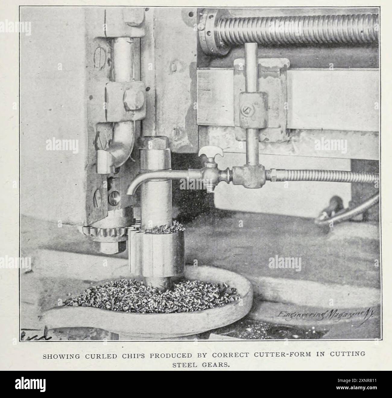 SHOWING CURLED CHIPS PRODUCED BY CORRECT CUTTER-FORM IN CUTTING STEEL ...