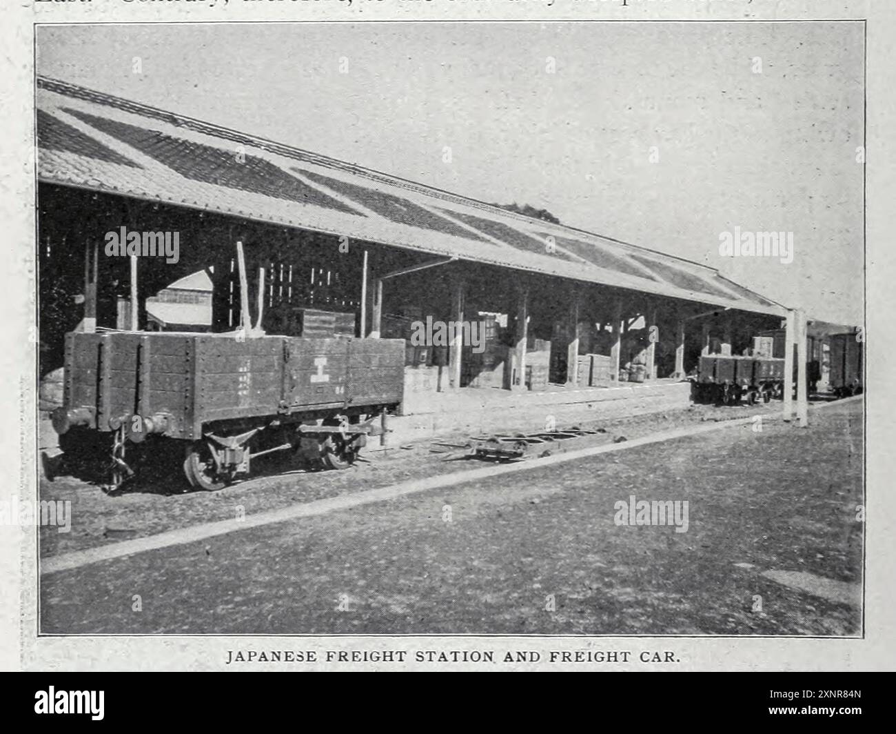 JAPANESE FREIGHT STATION AND FREIGHT CAR from the Article RAILWAY ...
