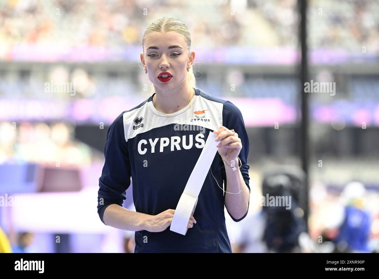 Paris, France. 02nd Aug, 2024. Elena Kulichenko of Cyprus warms up ...