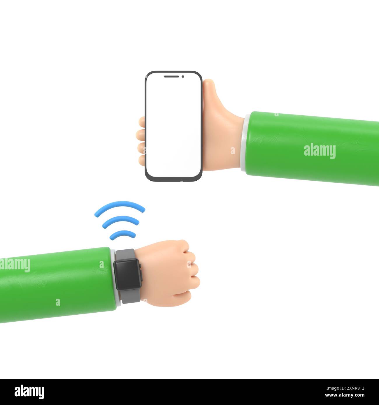 Cartoon smart watch wearable technology hi-res stock photography and ...