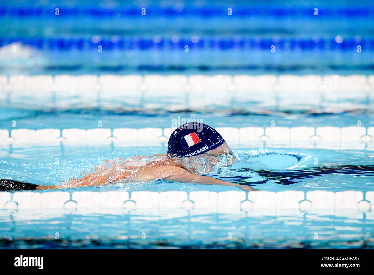 Nanterre, France. 02nd Aug, 2024. Leon Marchand of Team France competes ...