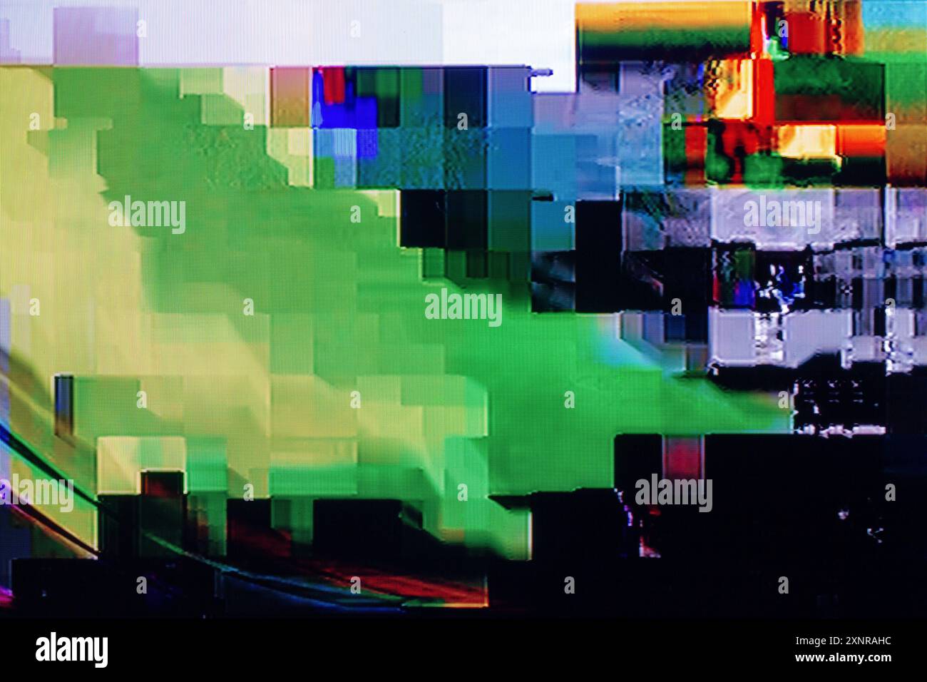 the color texture of the TV screen with digital interference when ...