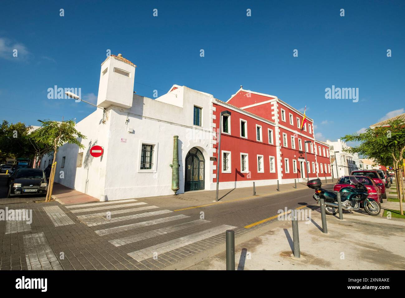 Military Museum of Menorca, old barracks of Cala Corb, central square ...