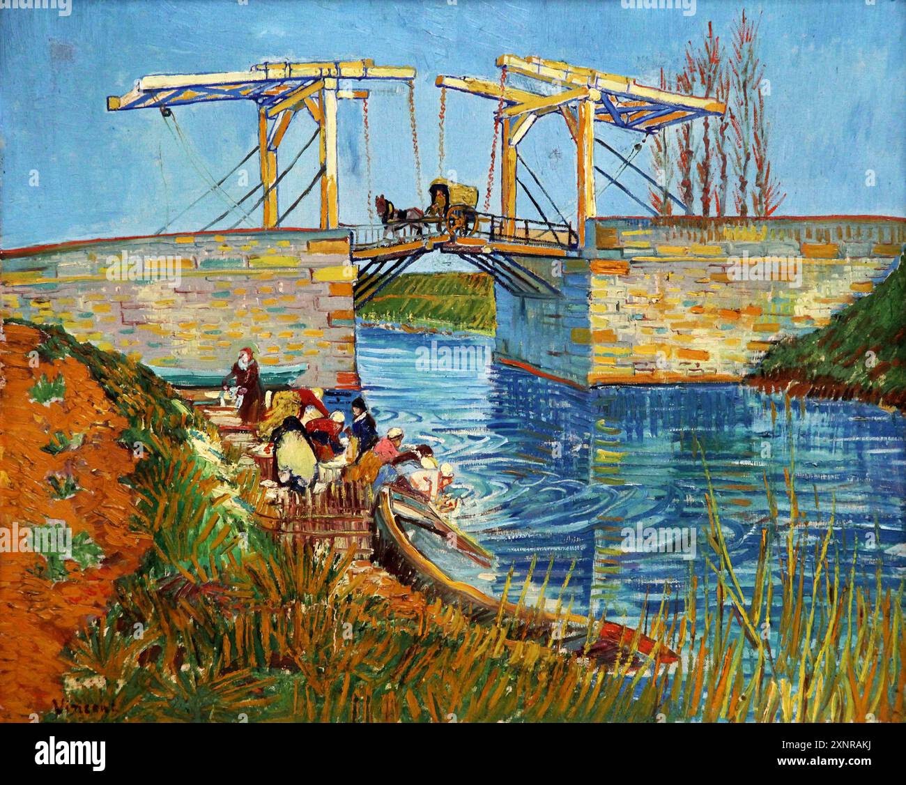 Bridge at Arles.Pont de Langlois.Arles.march.(1888).by Vincent van Gogh ...
