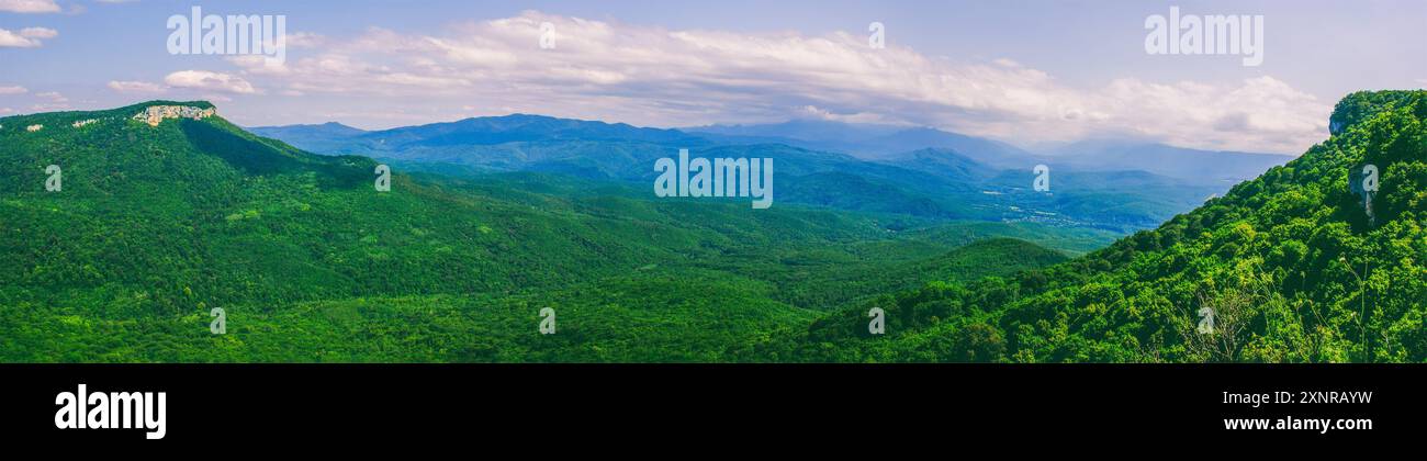 Beautiful panoramic summer landscape in the mountains of Adygea Stock ...