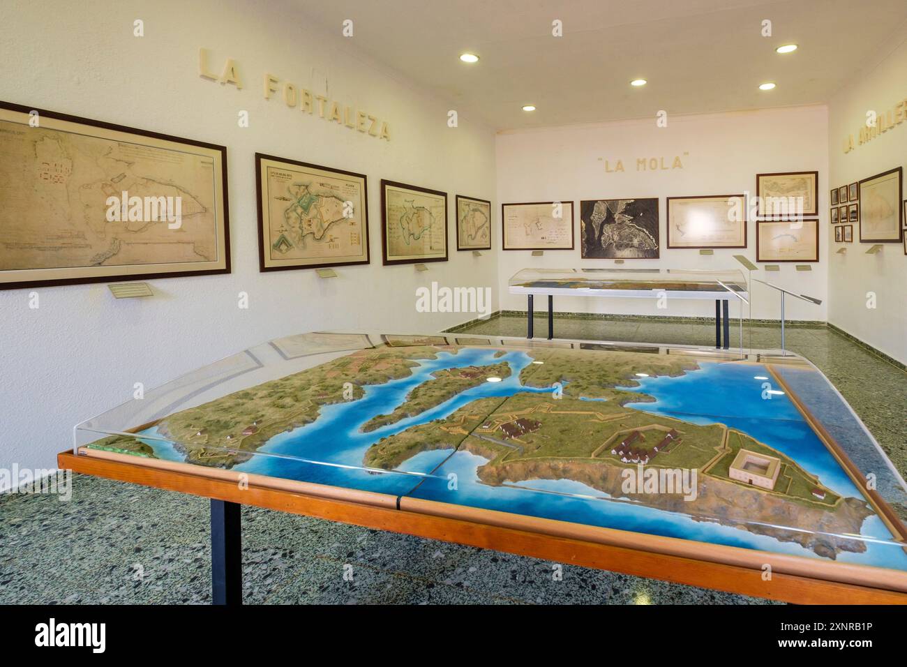 Military Museum of Menorca, old barracks of Cala Corb, central square ...