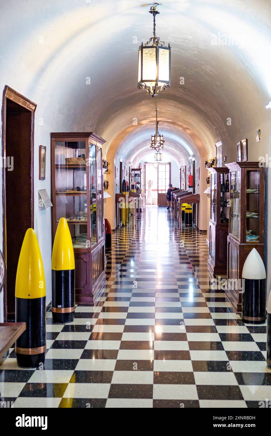 Military Museum of Menorca, old barracks of Cala Corb, central square ...