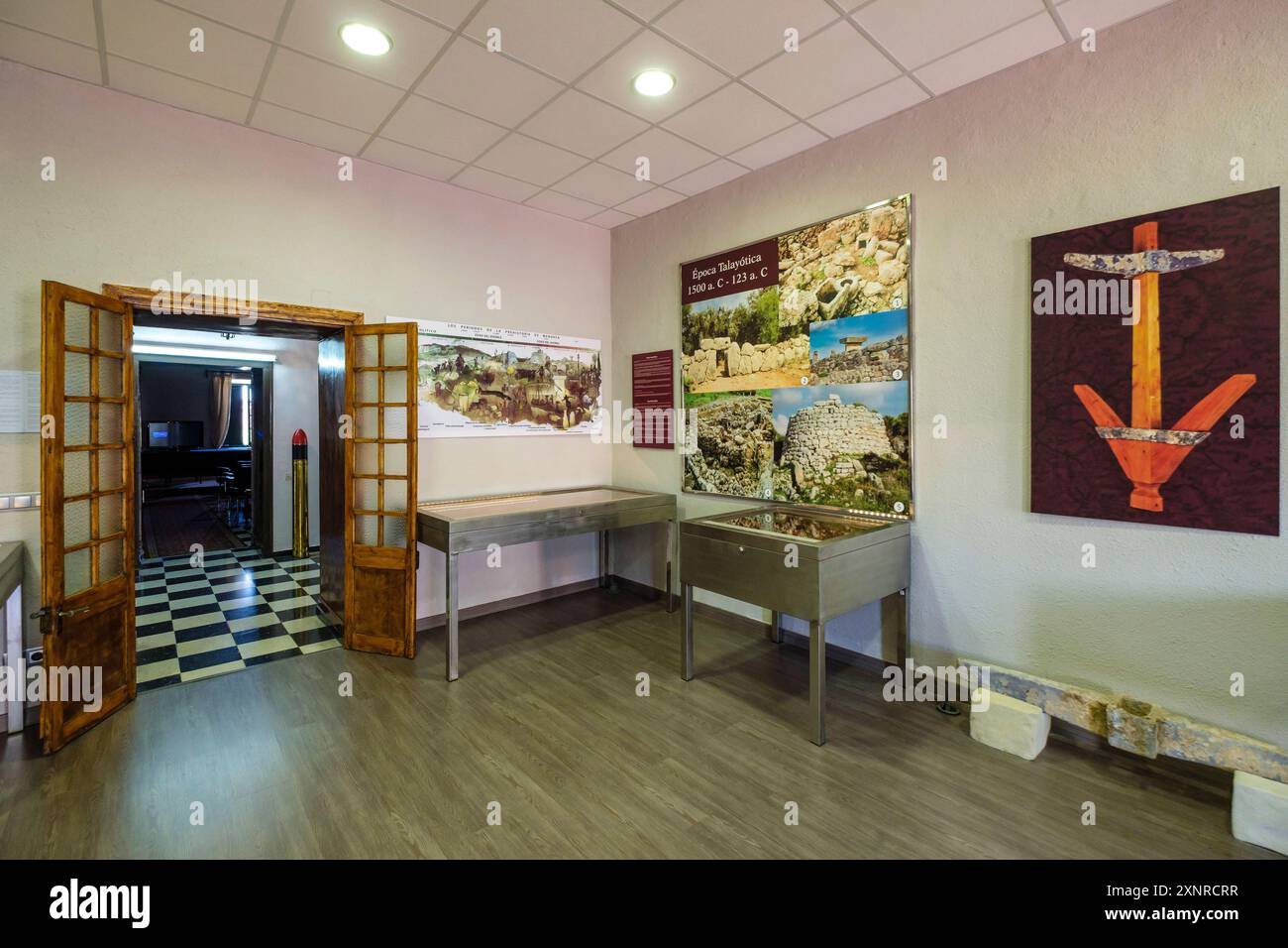 Military Museum of Menorca, old barracks of Cala Corb, central square ...