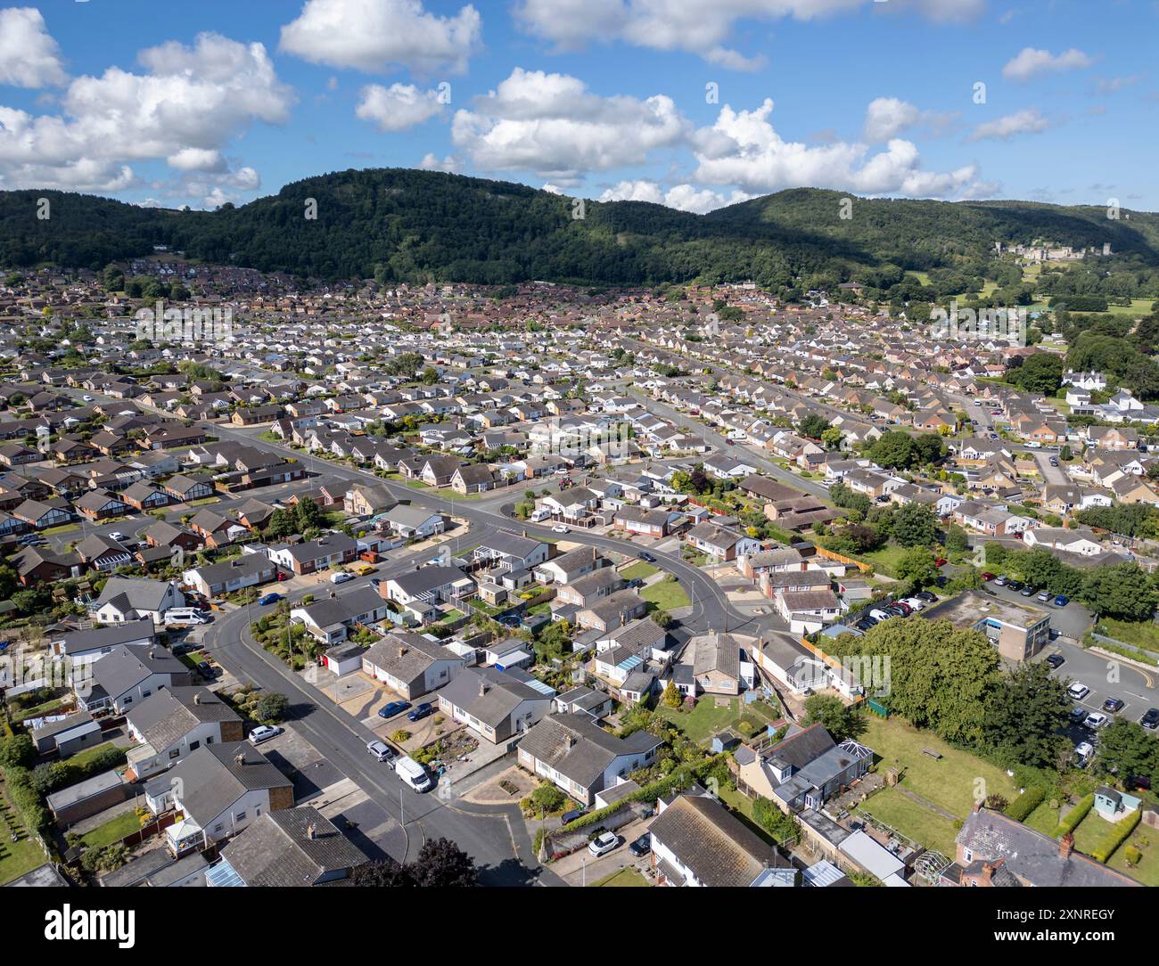 Abergele church and town centre, North Wales, Great Britain Stock Photo ...