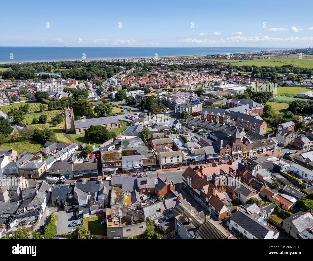 Abergele town aerial view hi-res stock photography and images - Alamy