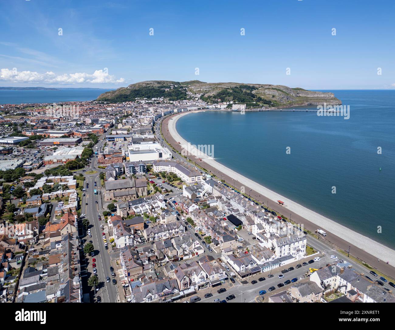 Llandudno Bay and The Great Orme headland in North Wales, Great Britain ...