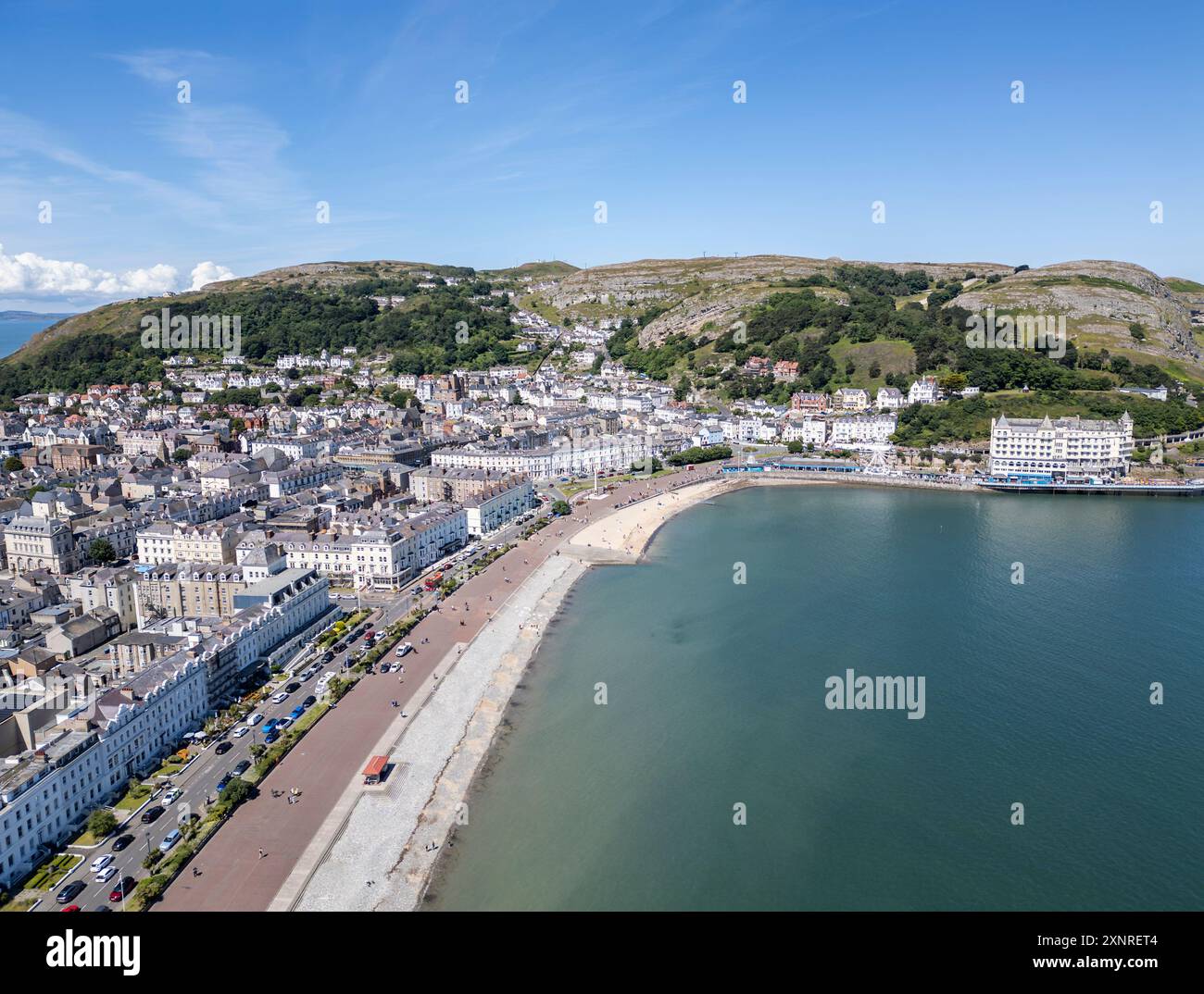 Llandudno Bay and The Great Orme headland in North Wales, Great Britain ...