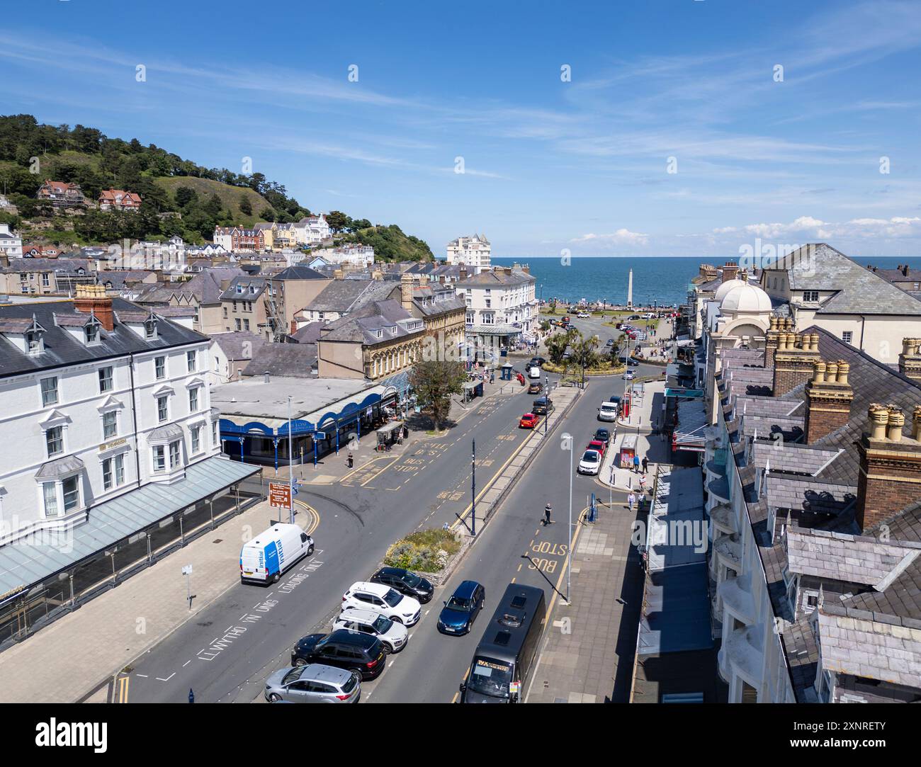 Gloddaeth Street, Llandudno town centre, North Wales, Great Britain ...