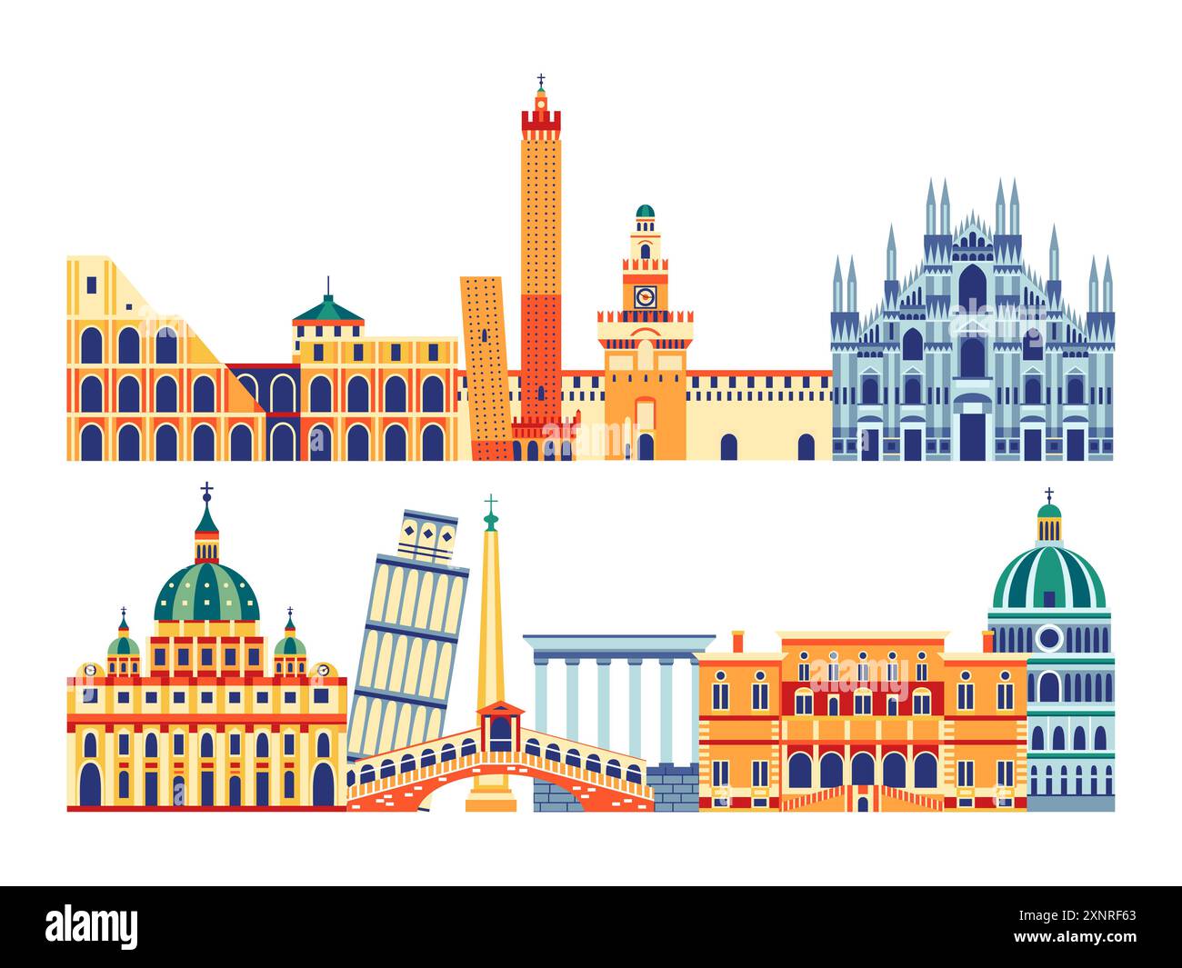 Italy Travel Banner with Italian Landmarks Stock Vector Image & Art - Alamy