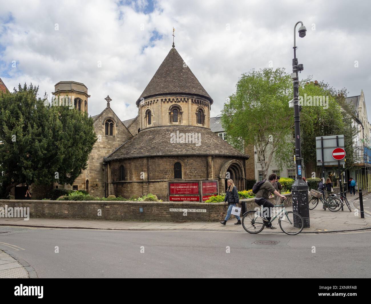 The exterior of the 12th century Round Church, Cambridge, UK Stock ...