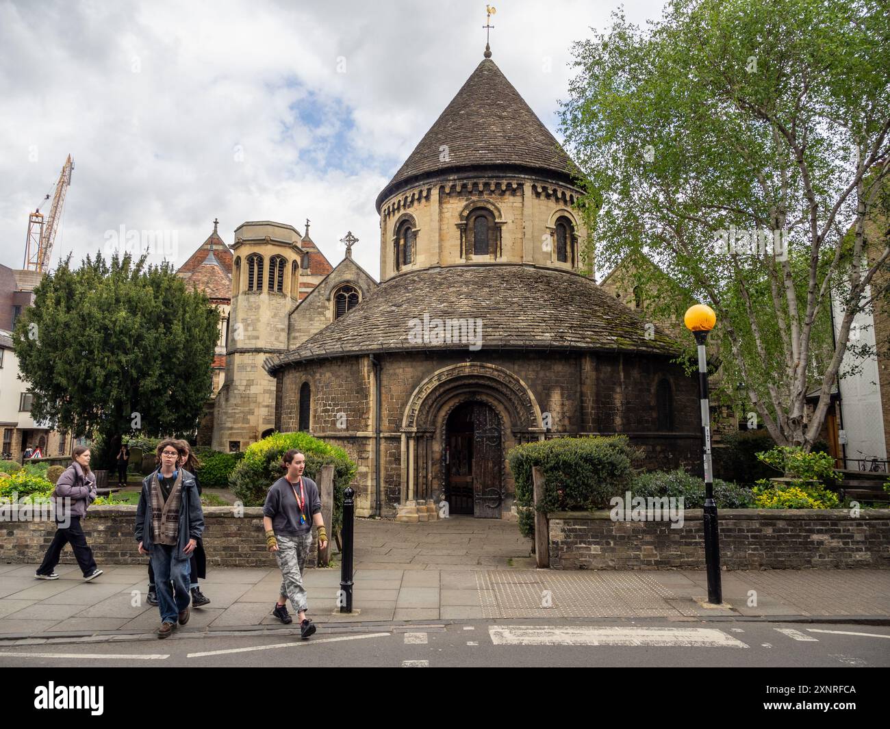 The exterior of the 12th century Round Church, Cambridge, UK Stock ...