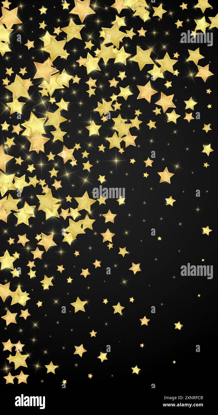 Magic stars vector overlay. Gold stars scattered around randomly ...