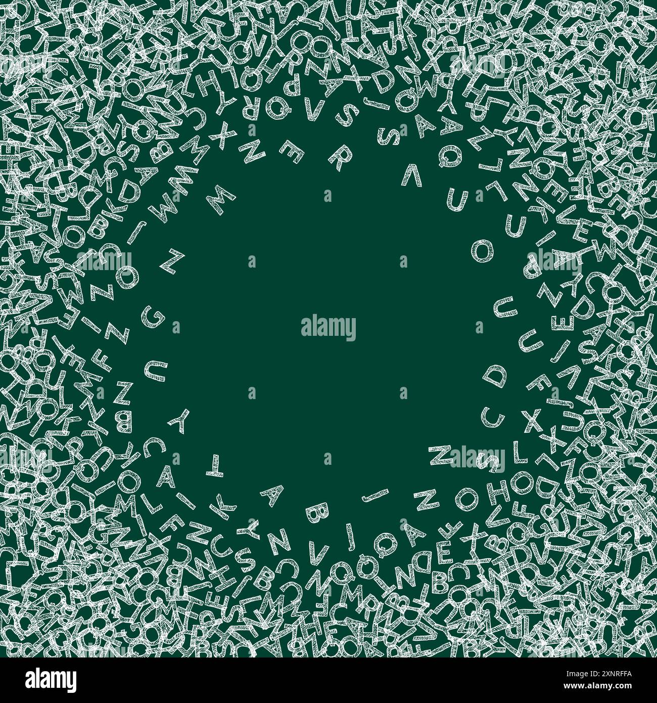 Scattered letters of latin alphabet. Colorful childish floating ...