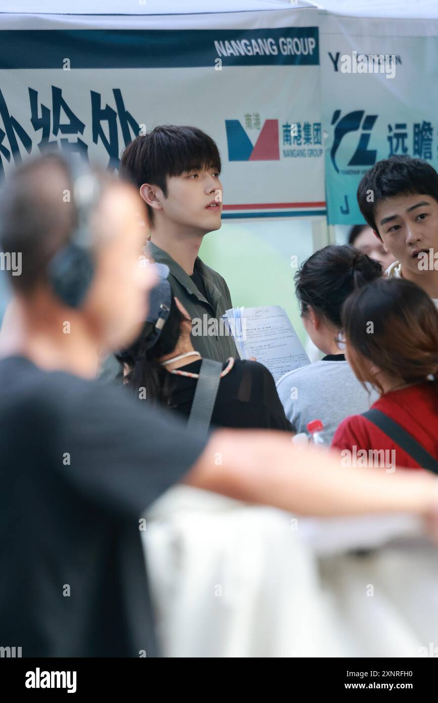 Chinese actor Arthur Chen is filming a new drama in Suzhou City, east ...