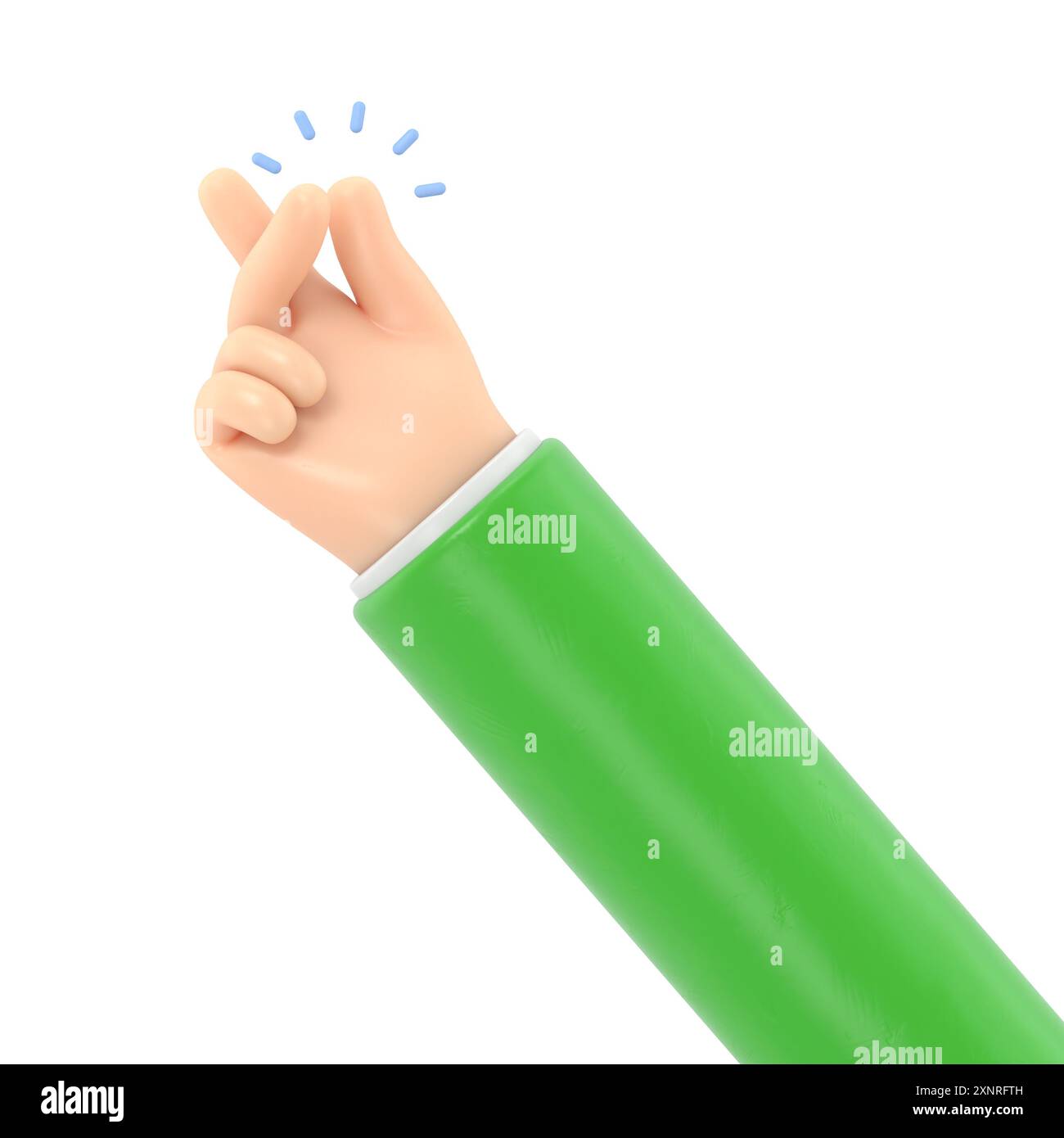 Cartoon Gesture Icon Mockup.Cartoon hand with dark blue sleeves showing ...