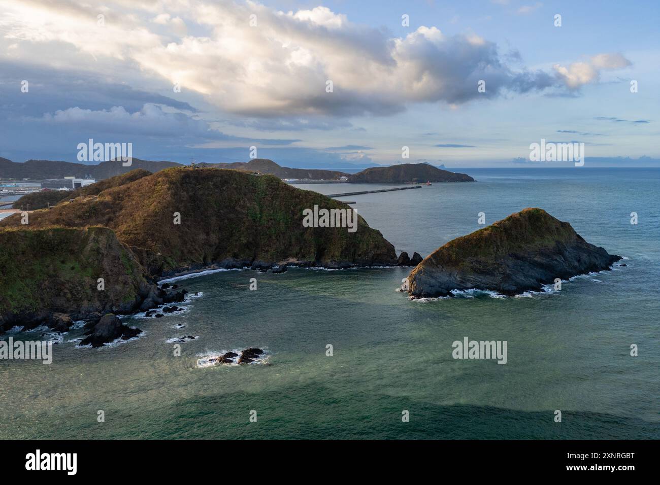 Aerial view of Land tied islands located at Suao township, Yilan county ...