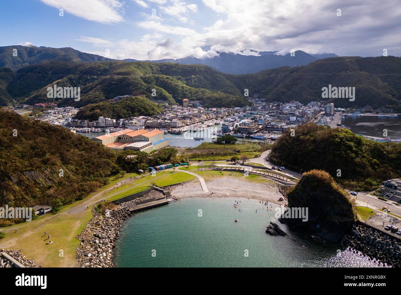 Aerial view of Tofu Cape Leisure Area located in Suao township, Yilan ...