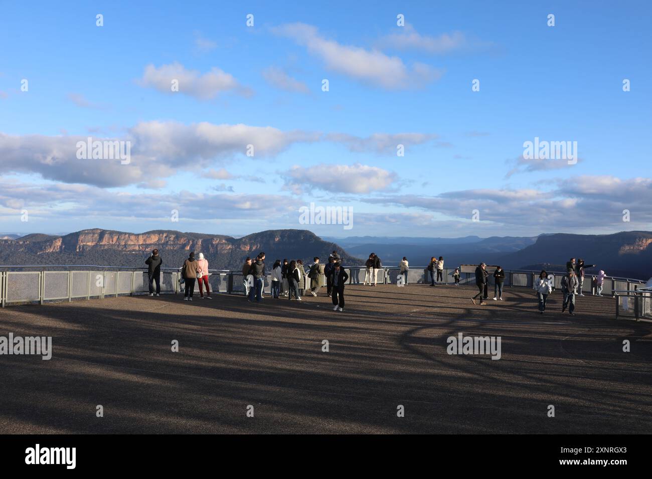 Echo Point lookout in Katoomba in the Blue Mountains, NSW, Australia ...