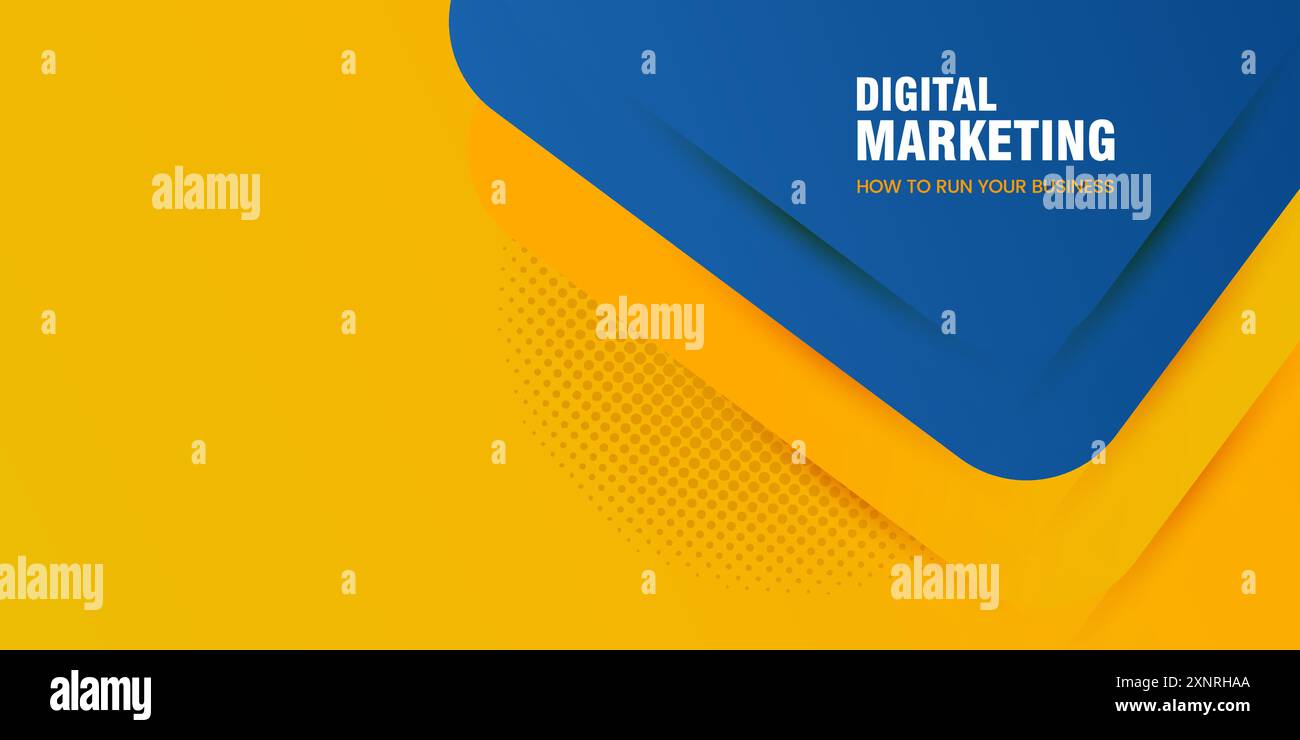 The design incorporates a halftone pattern, giving it a trendy and ...