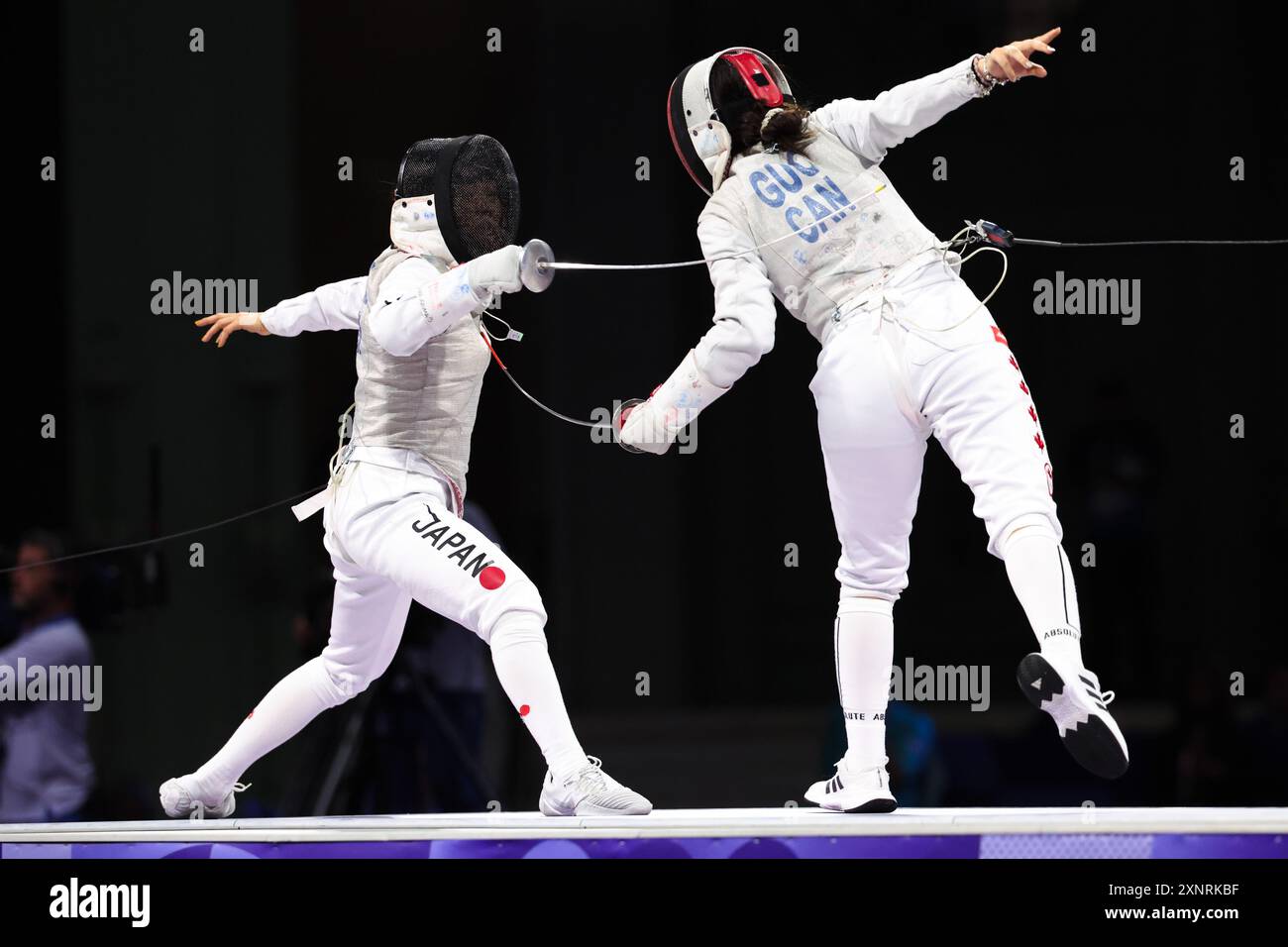 (L-R) Sera Azuma (JPN), GUO Jessica Zi Jia (CAN) AUGUST 01, 2024 ...
