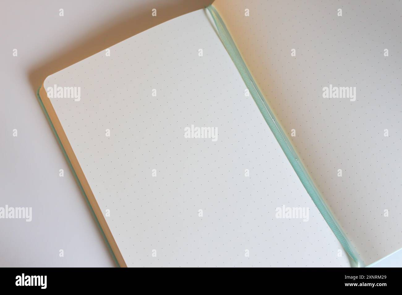 A photograph of a bullet journal notebook, blank page Stock Photo - Alamy