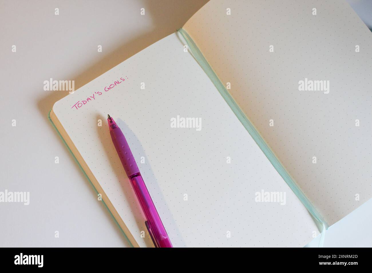 A photograph of a notebook page with goals written on it. 2025 new year ...