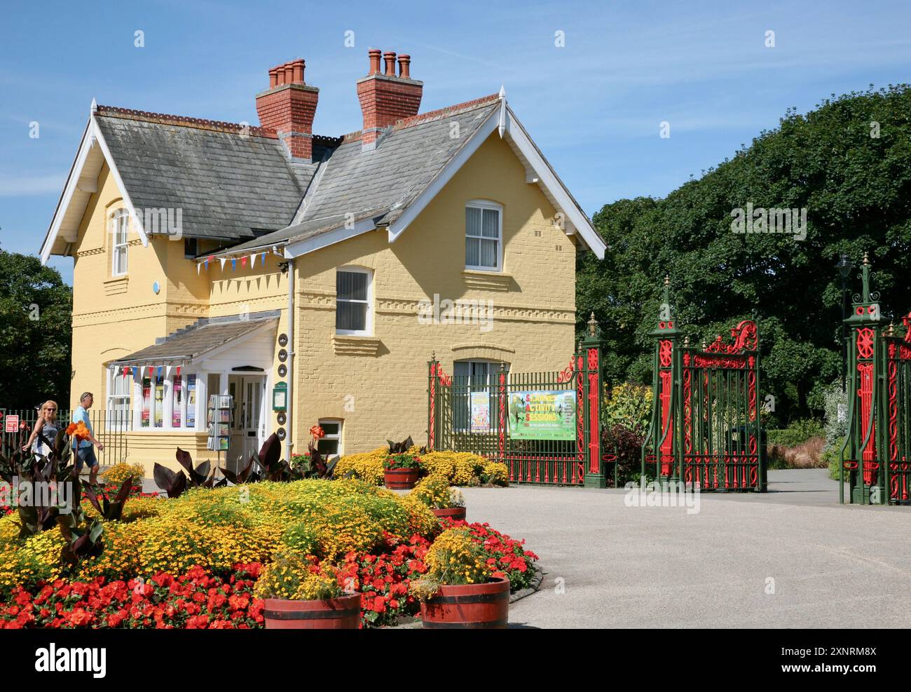 A view of the entrance to Ashton Gardens in Lytham St Annes, Lancashire ...