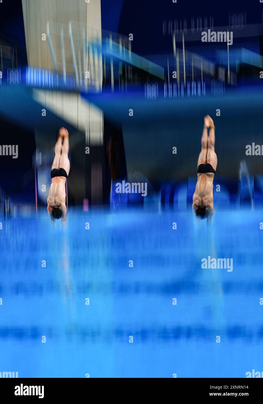 China's Long Daoyi and Wang Zongyuan during the Men's Synchronised 3m ...