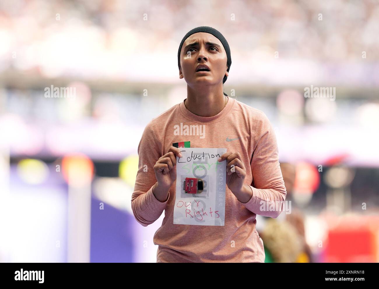 Afghanistan's Kamia Yousufi ahead of competing in the Women's 100m ...