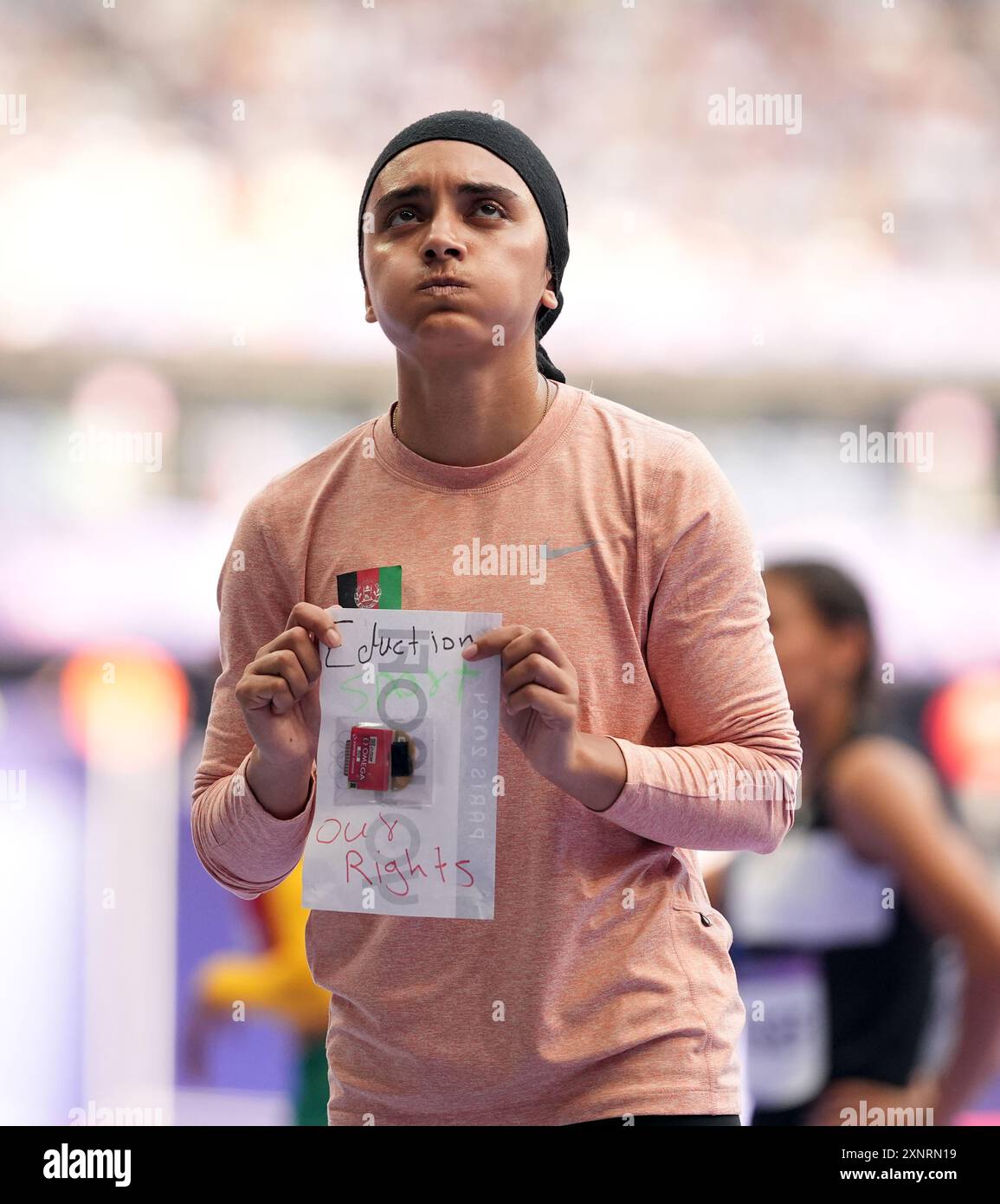 Afghanistan's Kamia Yousufi ahead of competing in the Women's 100m ...