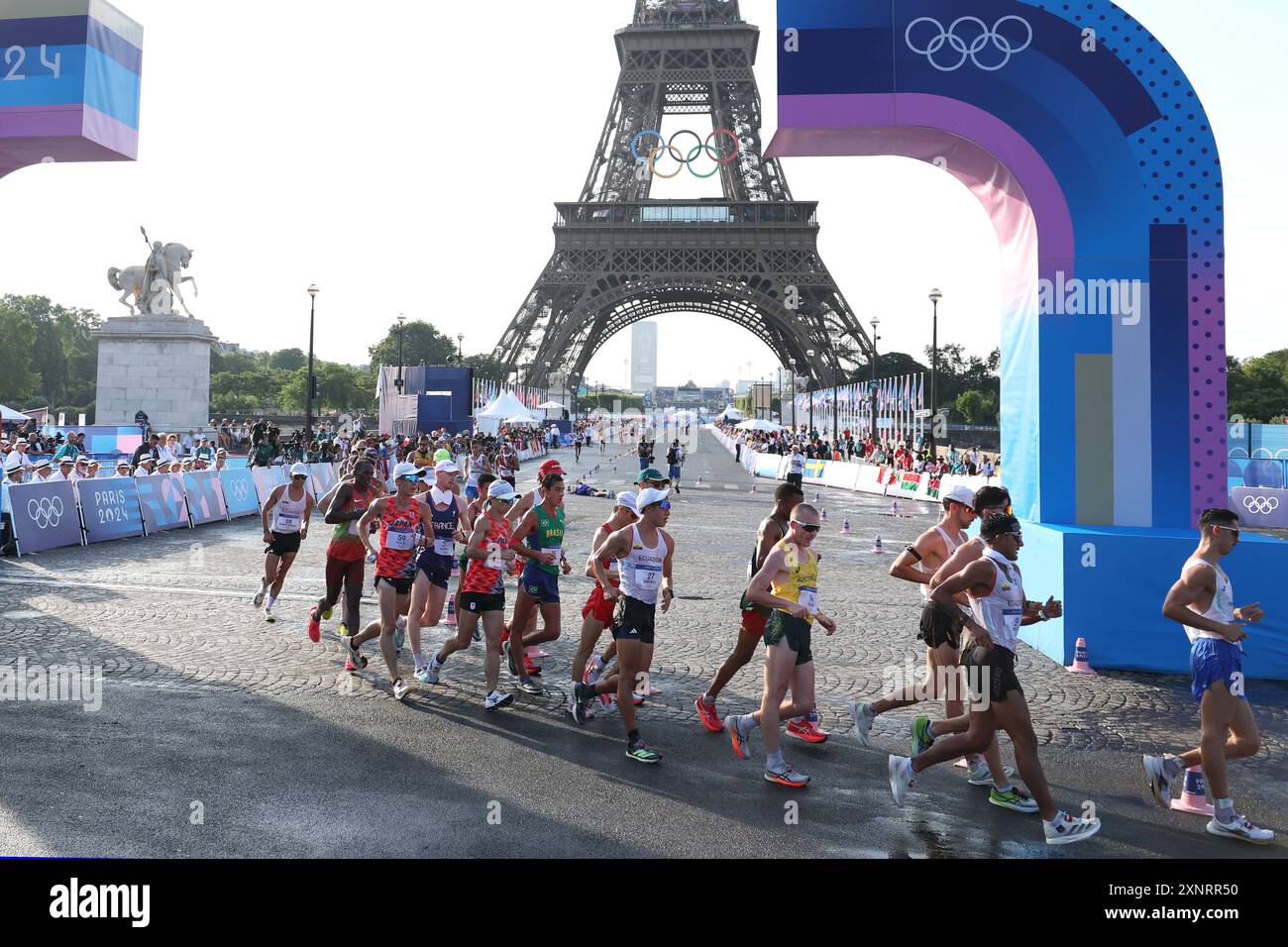 Paris, France. 1st Aug, 2024. (L to R) Yuta Koga, Koki Ikeda (JPN) Race Walk : Men's 20km Race ...