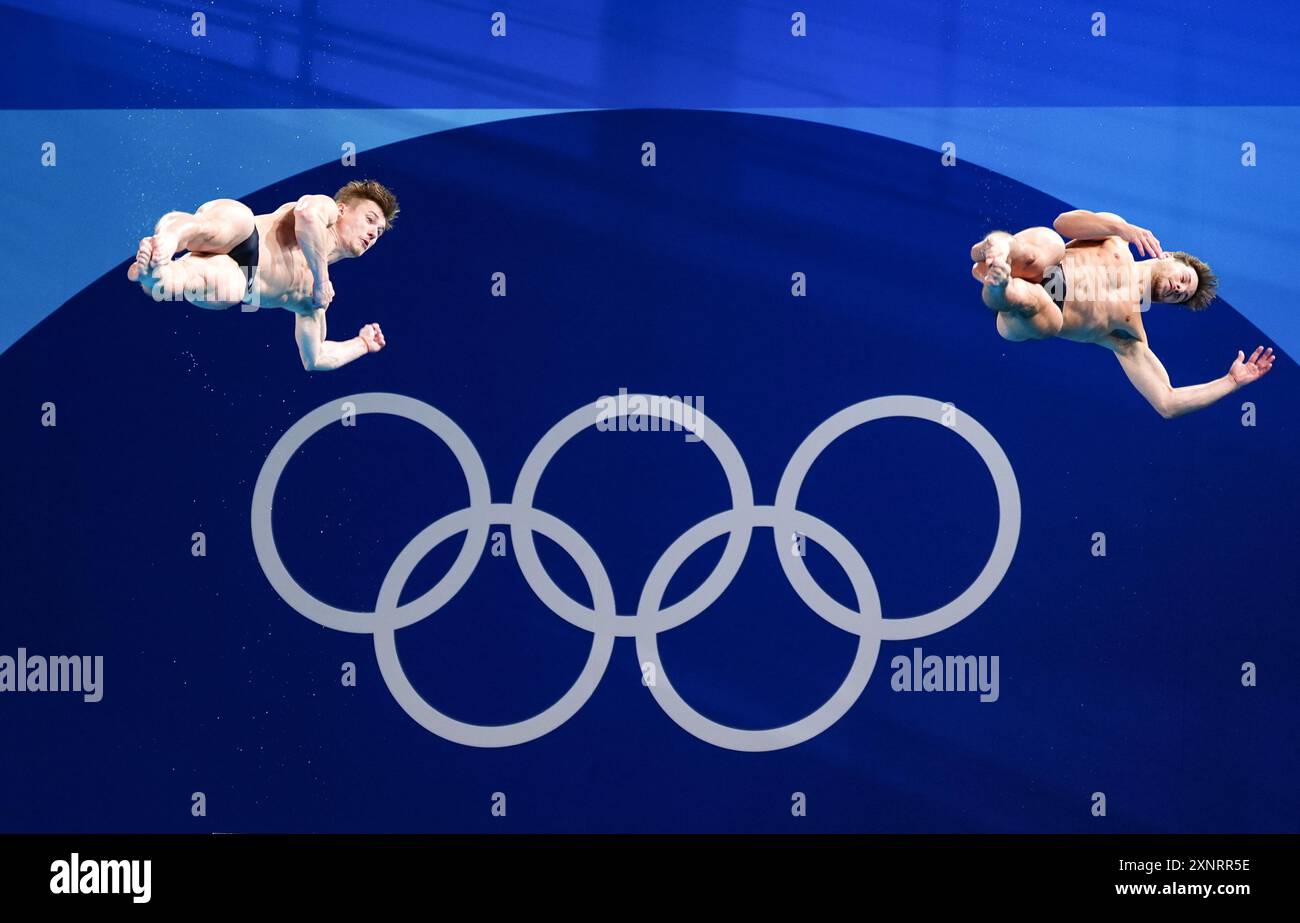 Great Britain's Jack Laugher and Anthony Harding during the Men's ...